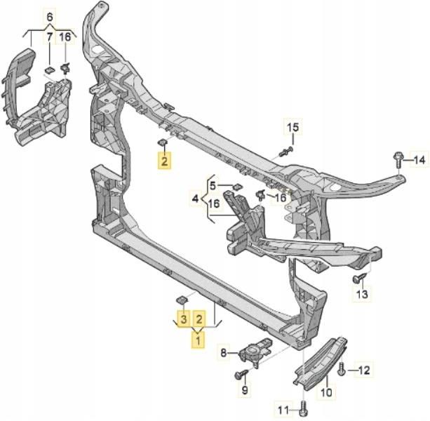 Lampa przednia Audi Oe Ślizg Lampy Reflektora Lewy Q5 80A805607B ...