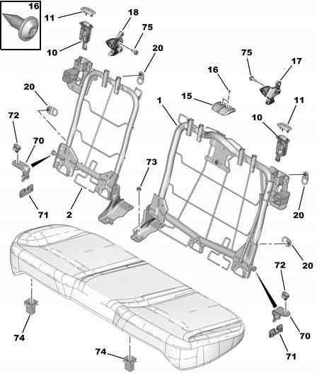Peugeot Oe Zatrzask Spinka Gniazdo Kanap 208 301 2008 - Opinie i ceny ...