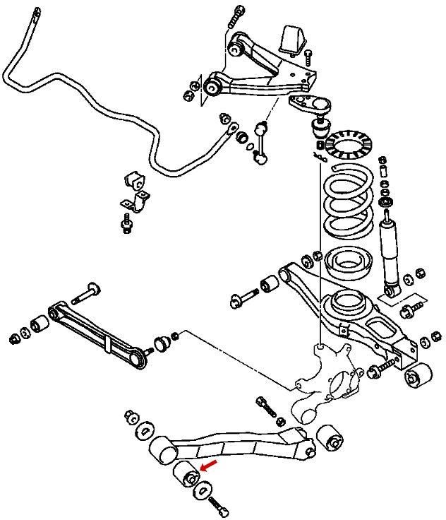 Mitsubishi Oe Tuleja Tylnego Wahacza Wzdłużnego Pajero 4125A006 ...