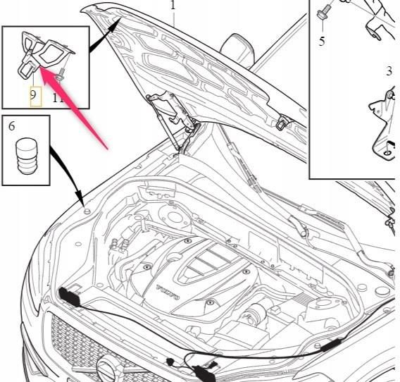 Volvo Oe Rygiel Blokujący Zamek Maski Lewy - Opinie i ceny na Ceneo.pl