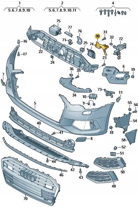 Audi Oe Adapter Uchwyt Atrapy Przedniej Prawy A6 C8 - Opinie i ceny na ...