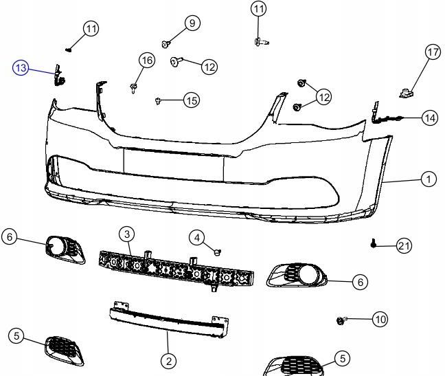 Chrysler Oe Ślizg Zderzaka Przedniego Chrysler 05113136Aa - Opinie i ...