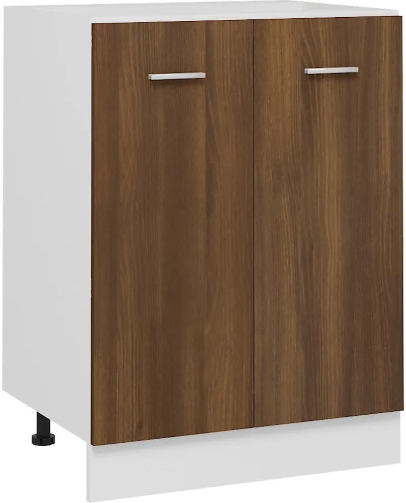 VidaXL Stojąca Szafka Kuchenna Brązowy Dąb 60X46X81 5 Cm 13452-815563 ...