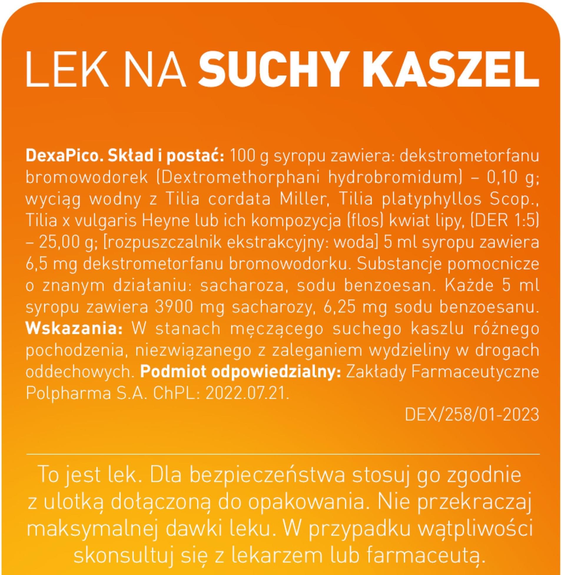 DexaPico Syrop 115ml - Opinie i ceny na Ceneo.pl