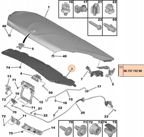 Peugeot Oe Wygłuszenie Maski 208 9673774280 - Opinie i ceny na Ceneo.pl