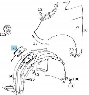 Nadkole MercedesBenz Oe Oryginalna Klapka Inspekcyjna Nadkola ...