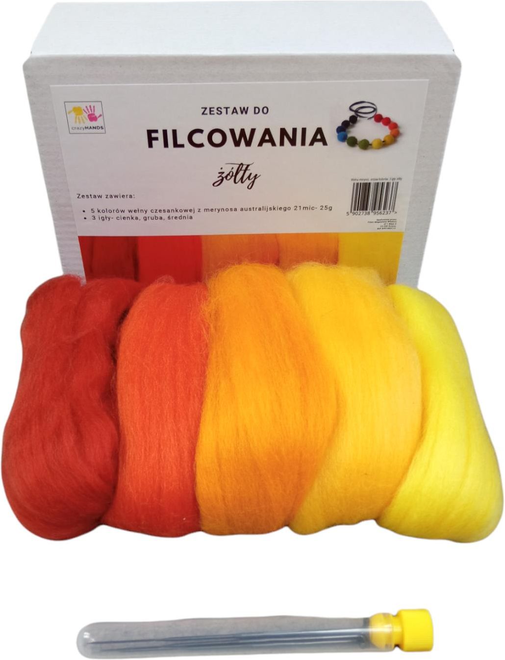 Filart Wełna Merynos Zestaw Kolorów 3 Igły: Żółty - Ceny i opinie ...