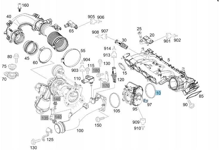 MercedesBenz Oe Org. Uszczelka Kolektora Przepustnicy A2700960180 ...