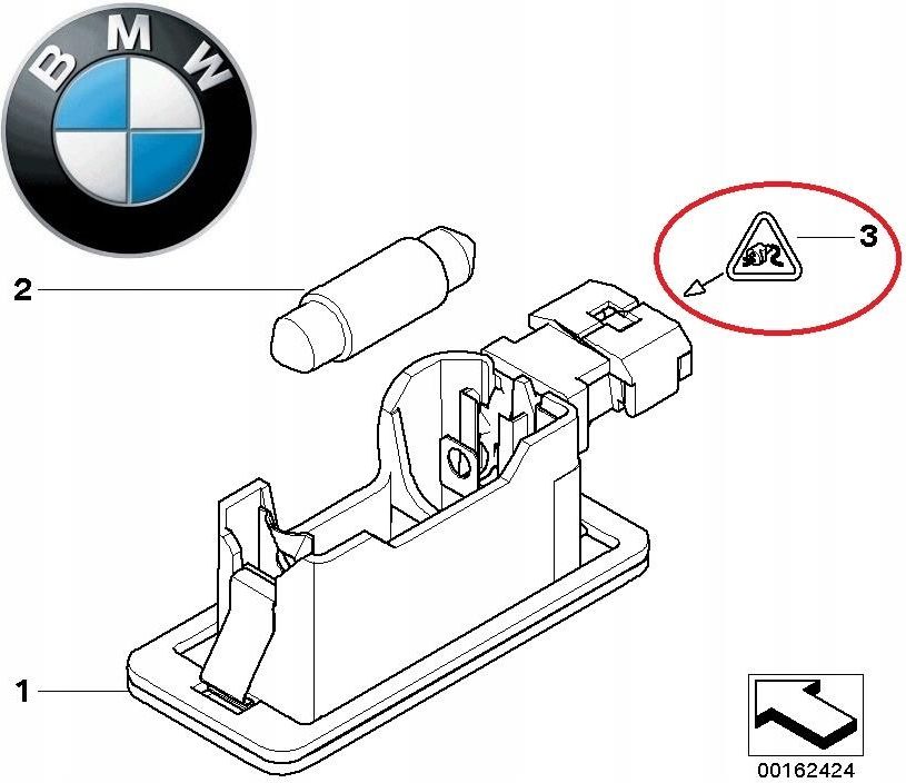 Lampka tablicy rejestracyjnej Bmw Oe Nowaoe Wtyczka 2Piny Lampka ...