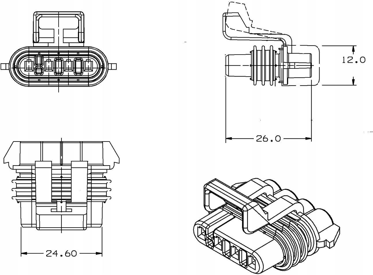 E Connectors Wtyczka 4 Pin 12162144 Metri Pack 150 - Opinie i ceny na ...