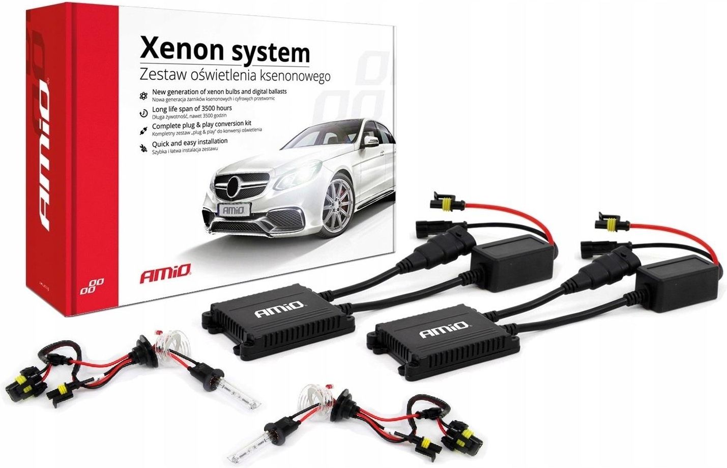 Lampa przednia Amio Zestaw Xenon H1 Slim Hid Cyfrowe Xenony Vertex - Opinie i ceny na Ceneo.pl