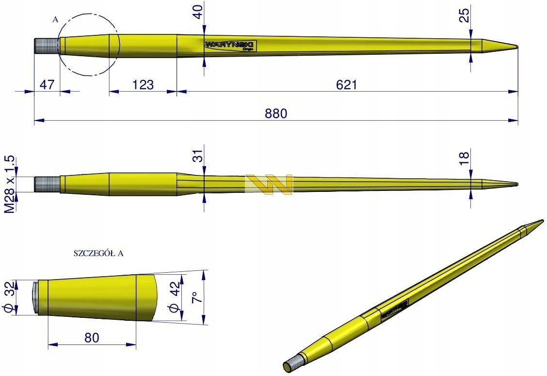 Waryński Ząb Ładowacza Ciężki Prosty L 880Mm - Opinie i ceny na Ceneo.pl