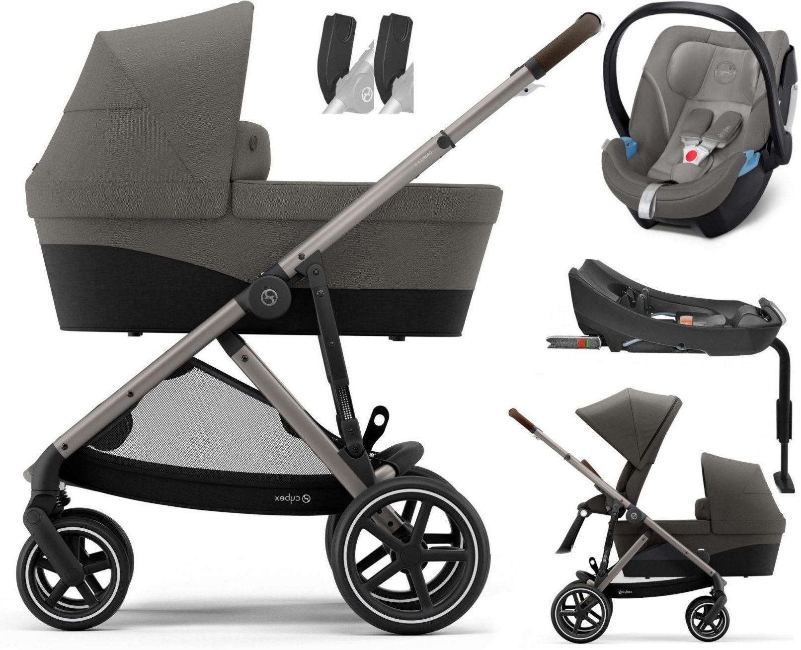 Wózek CYBEX WÓZEK GŁĘBOKO SPACEROWY BLACK 4W1 Z MOŻLIWOŚCIĄ ROK PO ROKU ...