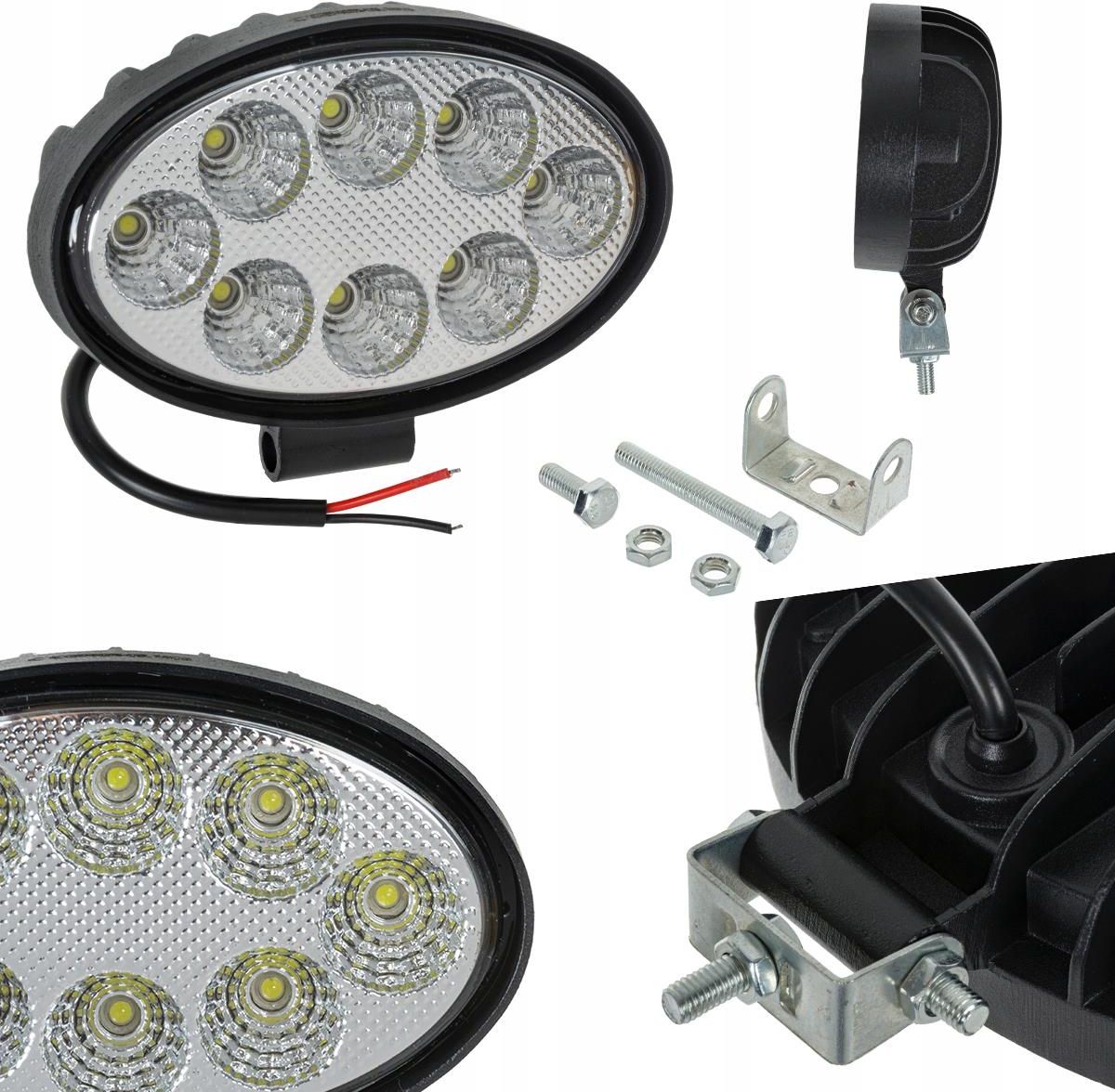 Mizar Reflektor Roboczy Halogen 8 Led 24W 1800Lm 12V 24V - Opinie i ...