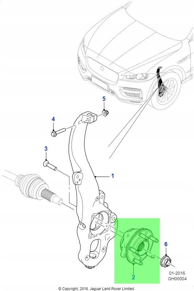 Britpart Piasta Łożysko Koła Przód Śruby Jaguar F Pace 16 - Opinie i ...
