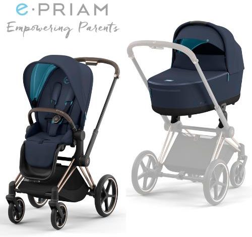 Wózek E-PRIAM 4.0 CYBEX WOZEK 2W1 GŁĘBOKO-SPACEROWY COMFORT NAUTICAL ...