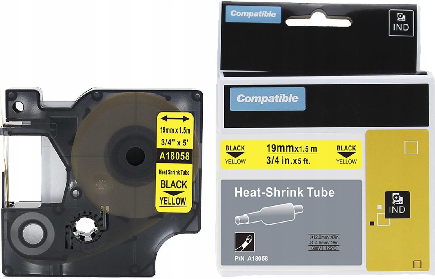 Taśma barwiąca Ptmb Rurka Termo Do Dymo I Rhino 18058 Fi4.6Mm - 8.7Mm ...