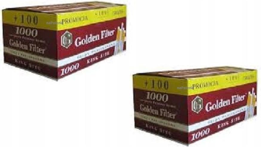 Gilzy papierosowe Golden Filter 2x1100szt. tutki - Ceny i opinie - Ceneo.pl
