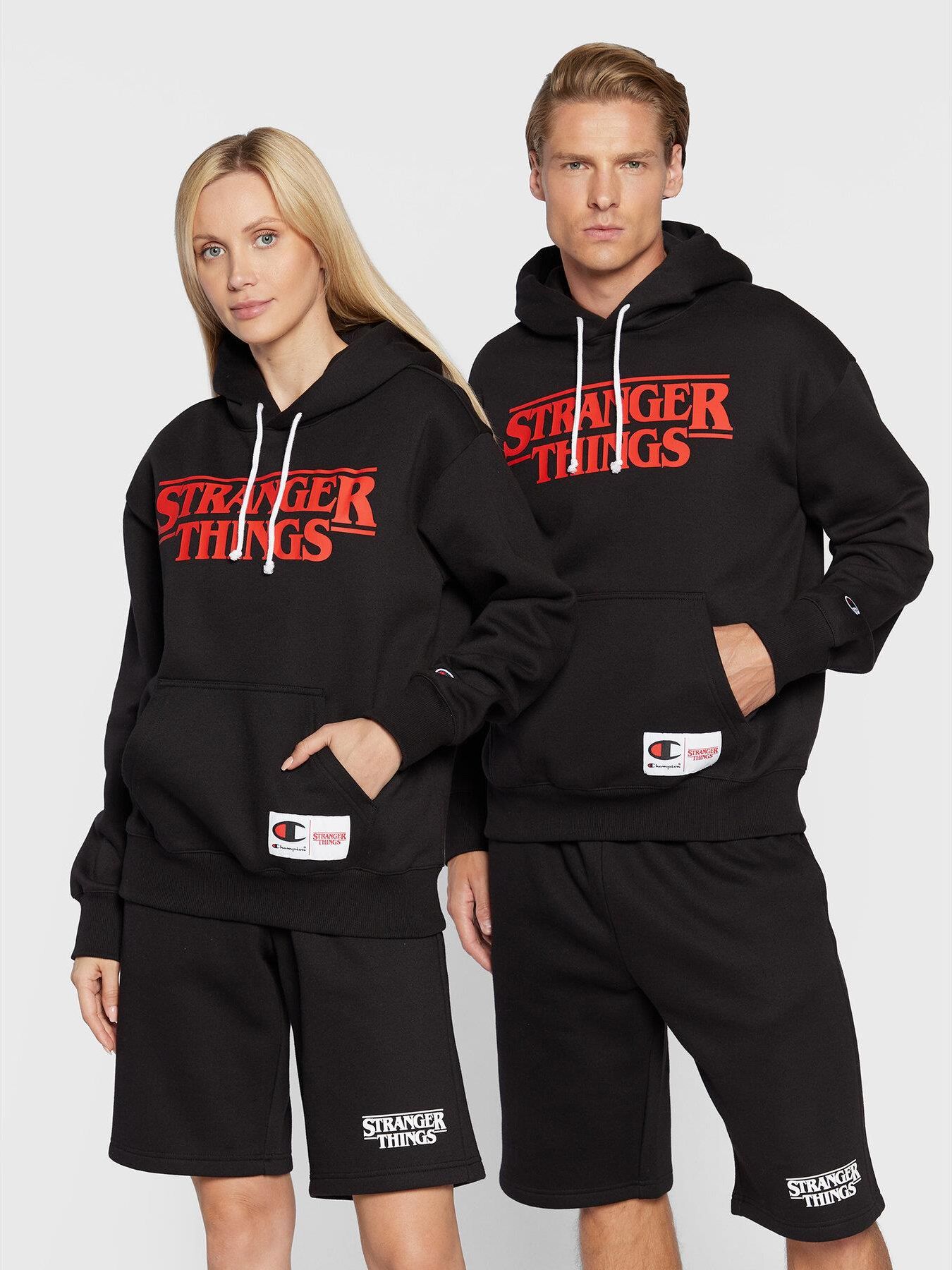 Champion Bluza STRANGER THINGS Unisex 217780 Czarny American Fit - Ceny ...