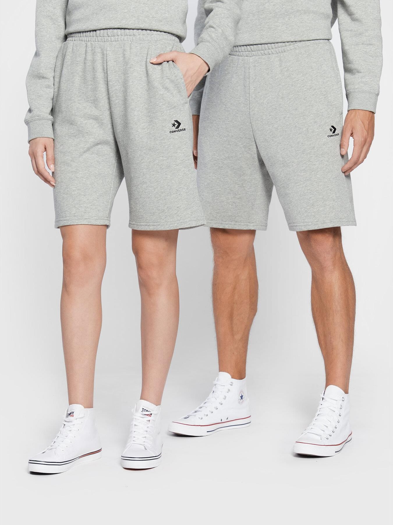 Converse Szorty sportowe Unisex Core 10023875-A02 Szary Regular Fit ...