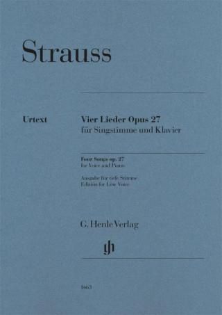 Strauss, Richard - Vier Lieder op. 27 für Singstimme und Klavier - Literatura obcojęzyczna ...