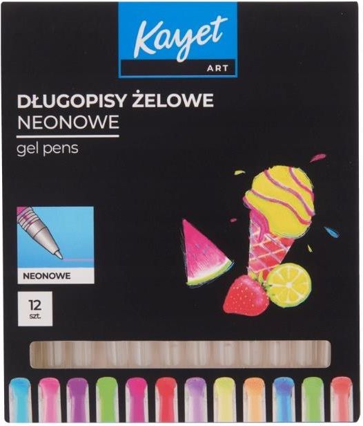 Kayet Długopisy Żelowe Kolorowe Neonowe 12 Kolorów - Ceny i opinie ...