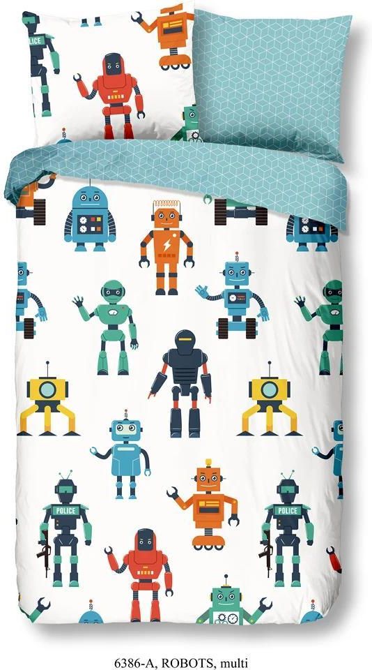 Good Morning Komplet Pościeli Robots W Kolorze Błękitnym Ze Wzorem ...