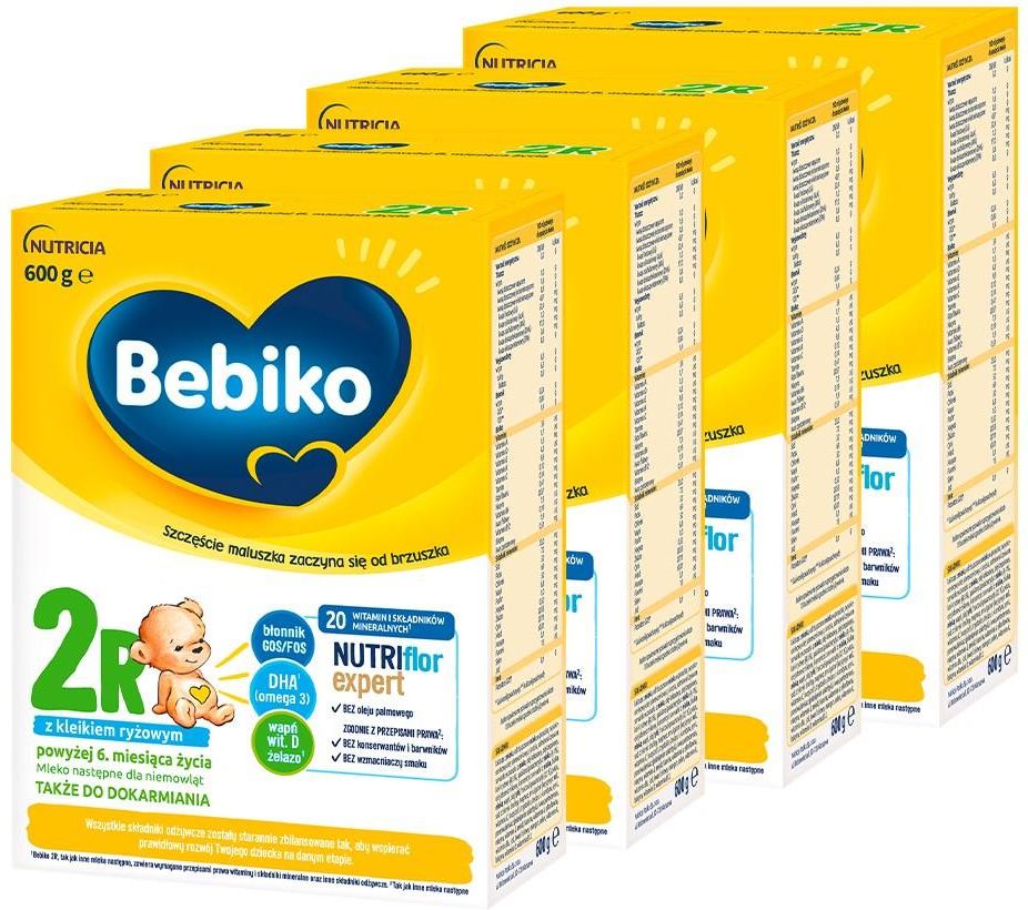 Bebiko 2R mleko następne dla niemowląt powyżej 6. miesiąca życia 4x600g ...