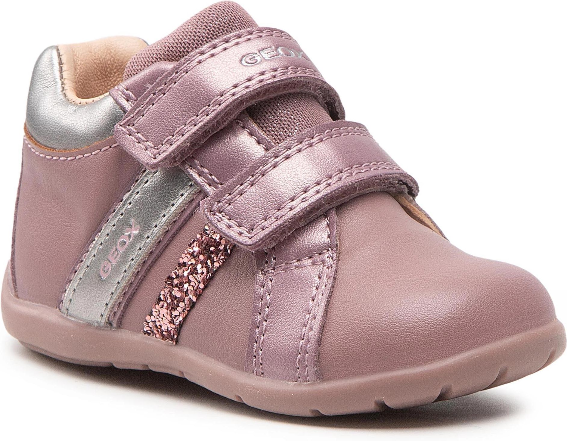Sneakersy GEOX - B Elthan G. B B261QB 054AJ C8268 Dk Rose/Silver - Ceny i opinie - Ceneo.pl
