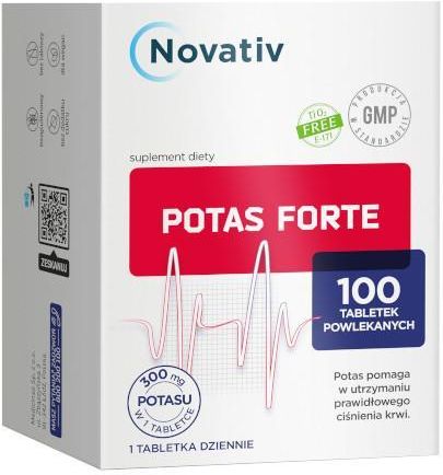 Novativ Potas Forte 100 tabletek - Opinie i ceny na Ceneo.pl