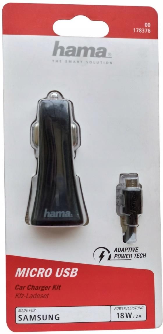 Ładowarka do telefonu Hama Adaptive Power Tech 2A 18W Czarny (00178376 ...