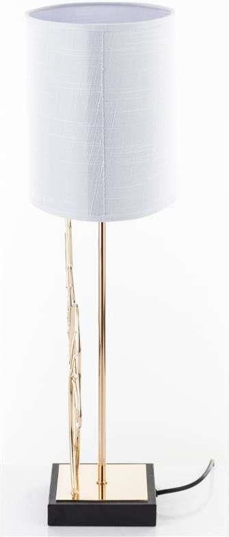 Lampa Art-Pol Lampa metalowa stołowa biała ze wzorem liści - Opinie i ...