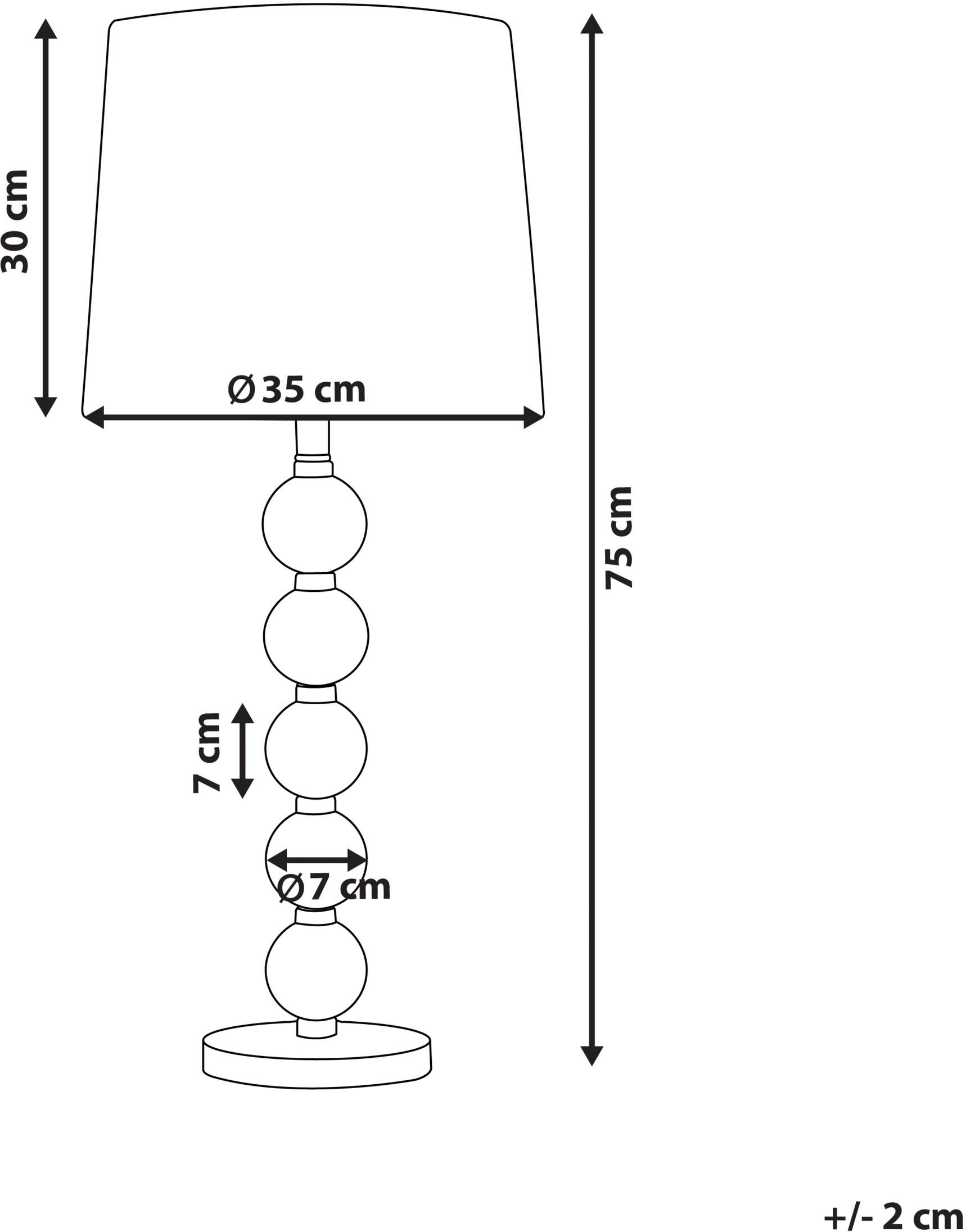 Lampa Beliani Lampa stołowa czarno-złota metalowa nóżka okrągły ...