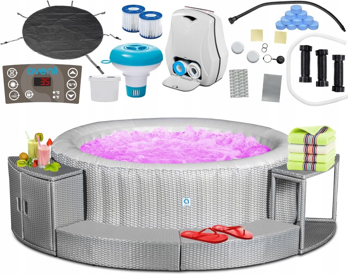 Dmuchane Jacuzzi Spa Basen Ogrodowy 6 Osób + Meble - Ceny i opinie ...