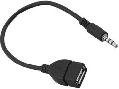 Adapter AUX Mini Jack 3,5 mm USB czarny kab100a - Opinie i ceny na Ceneo.pl