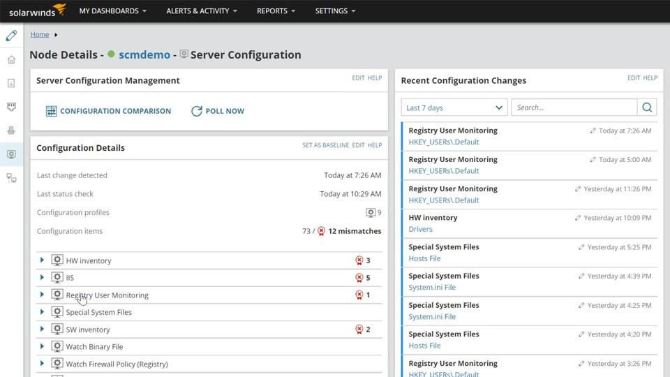 Solarwinds Server Configuration Monitor Annual Subscription Up To 10 ...