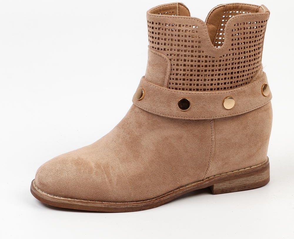 Beżowe wiosenne botki damskie S.BARSKI 208-8 - Ceny i opinie - Ceneo.pl