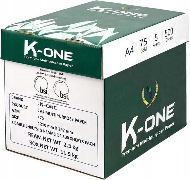 Papier Ksero A4 K One 75G Karton 2500 Arkuszy - Ceny i opinie - Ceneo.pl