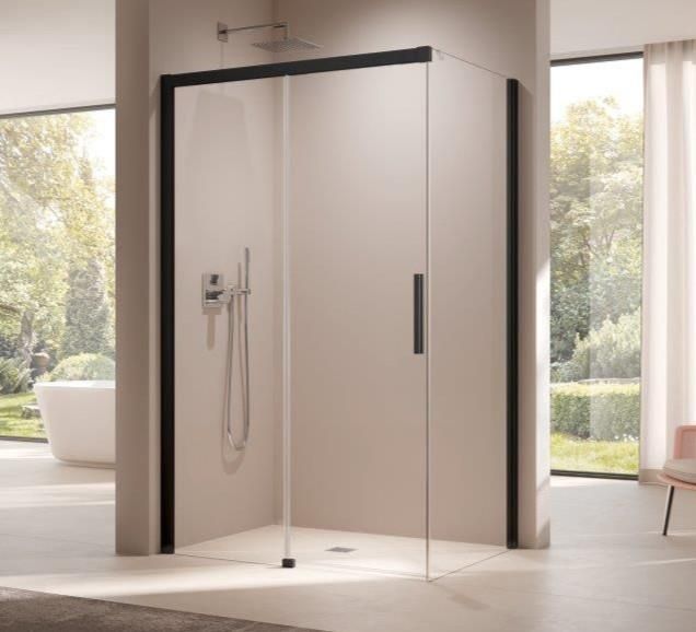 Kabina prysznicowa Kermi Nica Black 120x100 Lewa Czarna NID2L120203PK+NITWR100203PK - Opinie i ...