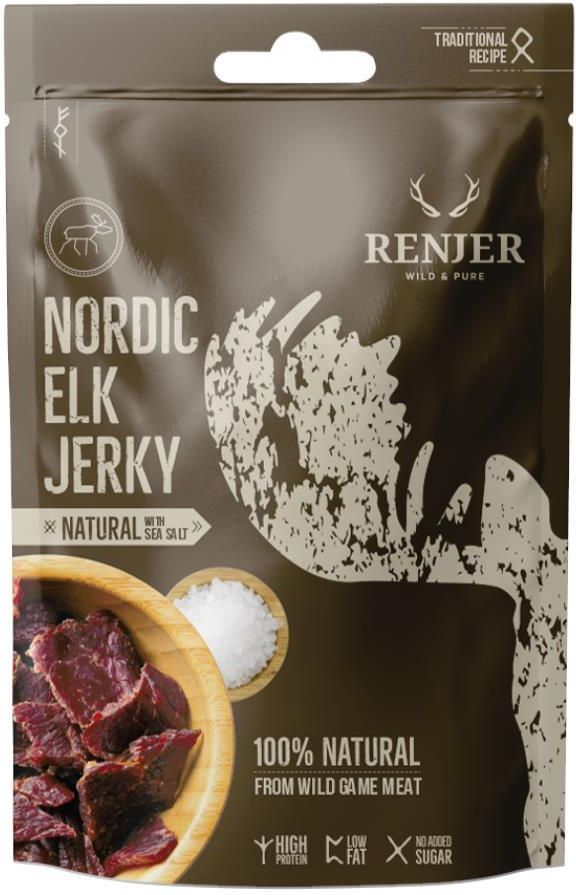 Renjer Suszone Mięso Łosia Elk Jerky 25 G Sól Morska - Ceny i opinie ...