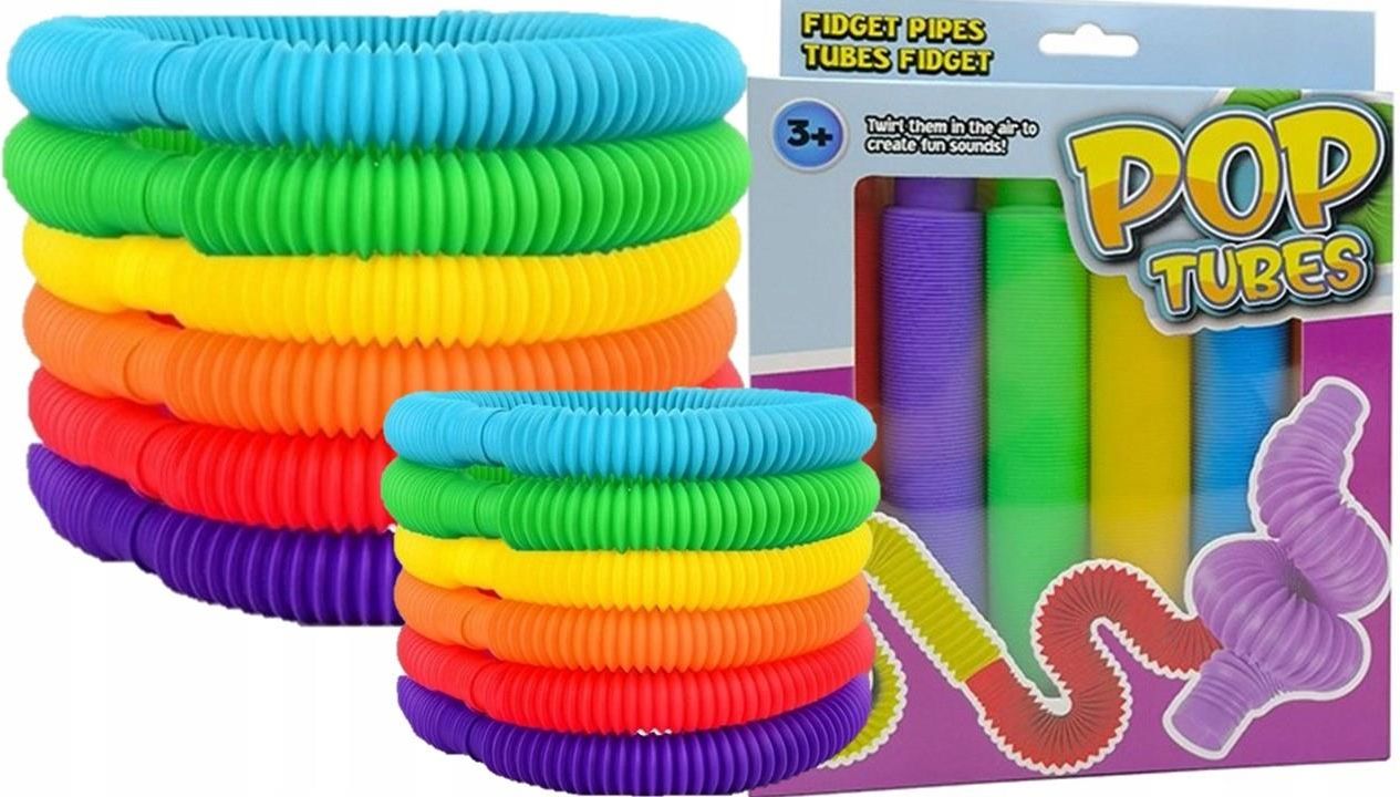 Rurki Sensoryczne Pop Tube Zesta Duże6Szt+Małe6Szt (Zestaw6+6_Pudełko ...