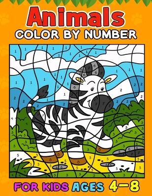 Animals Color by Number Books For Kids Ages 4-8 (Rocket Publishing ...