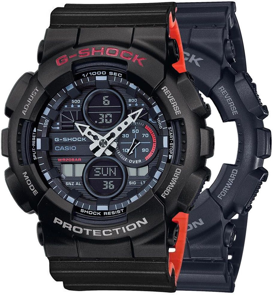Casio G-Shock SET GA-140-1A1ER + BEZEL 10378531 PASEK 10577142 ...