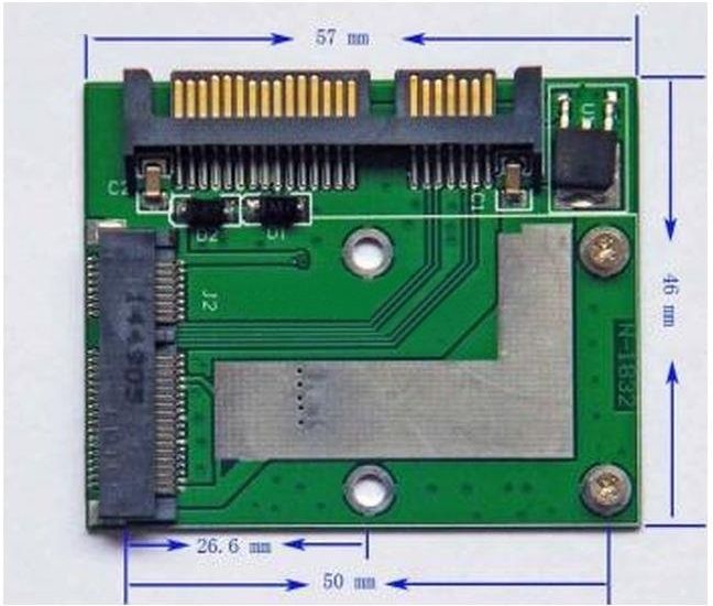 Adapter Half Slim mSATA na Sata III Ssd - Opinie i ceny na Ceneo.pl