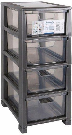 Komoda Tontarelli Linea Mini Szary Plastikowy (20X28 3 43 8 Cm ...