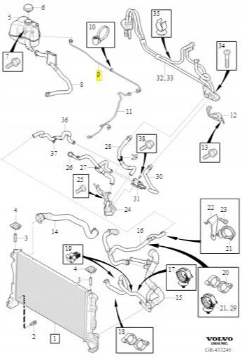 Volvo Oe Wąż Przewód Odpowietrznika Chłodnicy Volvo - Opinie i ceny na ...