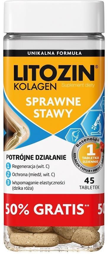 Litozin Kolagen 45 tabletek - Opinie i ceny na Ceneo.pl