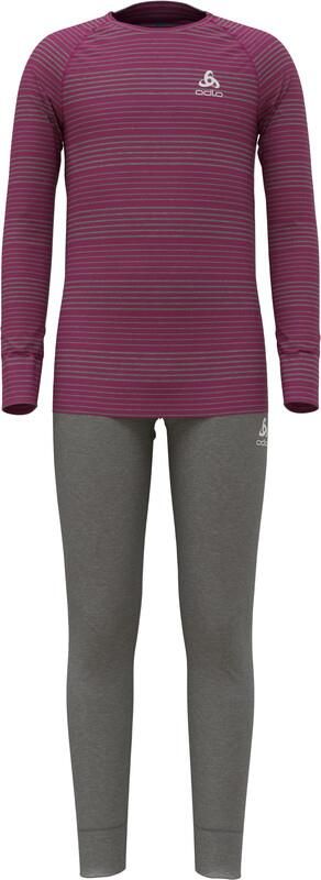 Odlo Active Warm Eco Long Baselayer Set Kids Szary Różowy - Ceny i ...