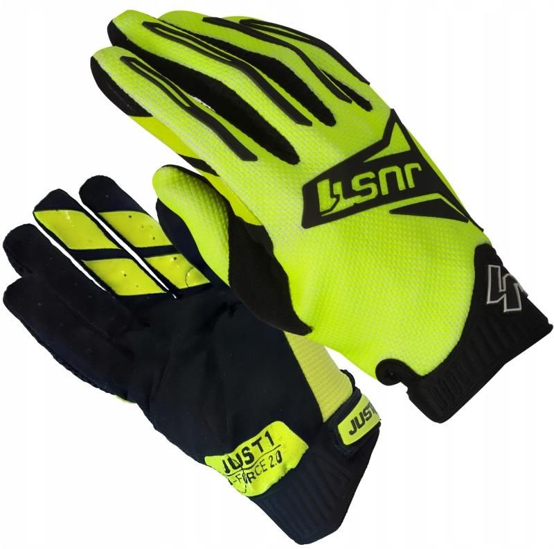 Rękawice motocyklowe Just1 J-Force 2.0 Yellow Fluo Black - Opinie i ...