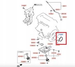 Blok silnika Kia Oe Uszczelniacz Tylny Wału Korbowego 214432B020 ...